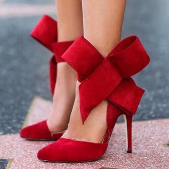 Unbranded | Shoes | Bow Tie Red High Heels | Poshmark